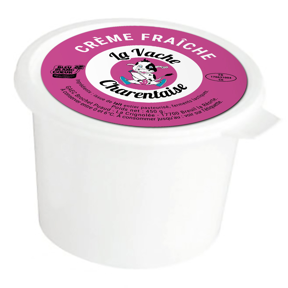 Crème fraîche entière 450g - La Vache Charentaise