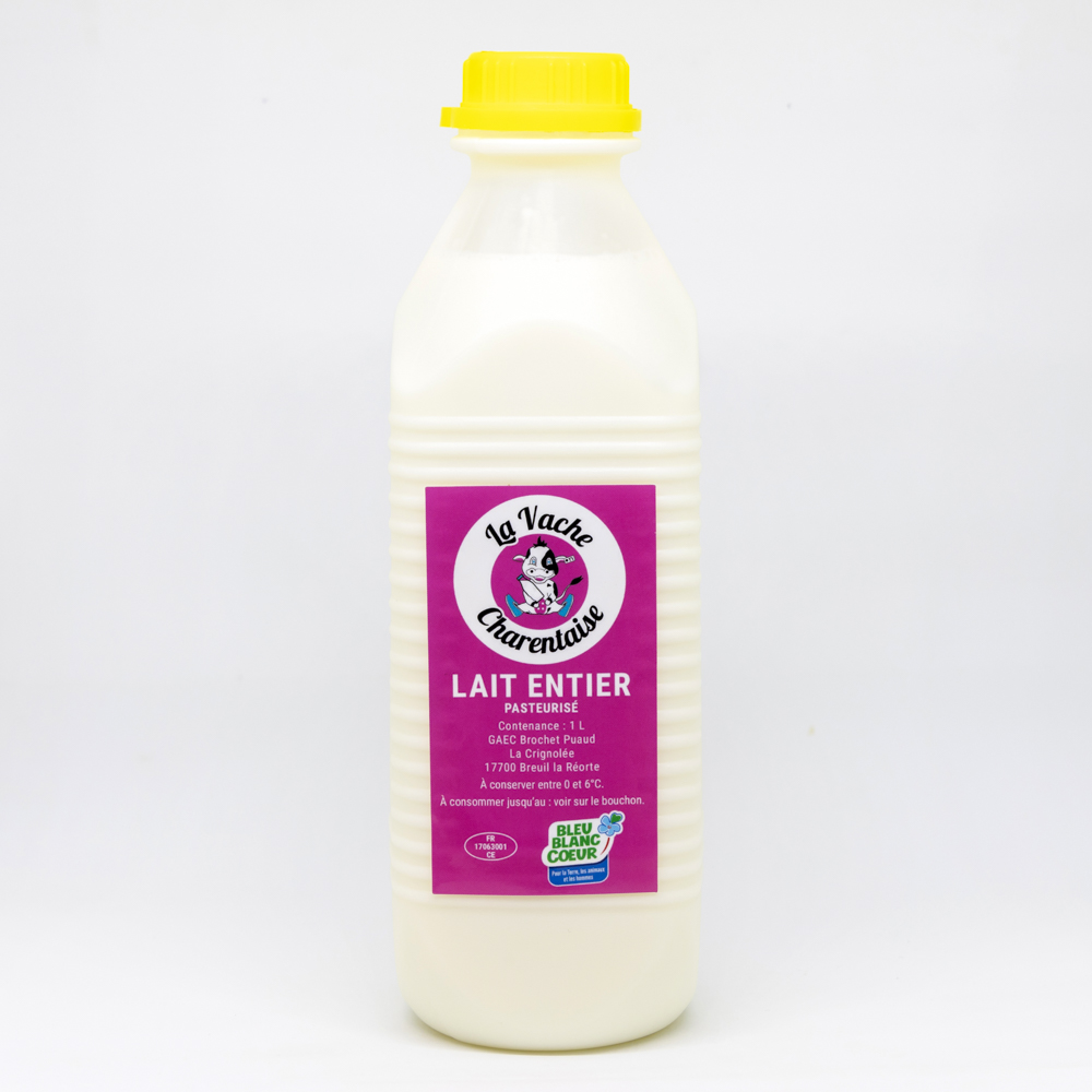 Lait entier pasteurisé - La Vache Charentaise